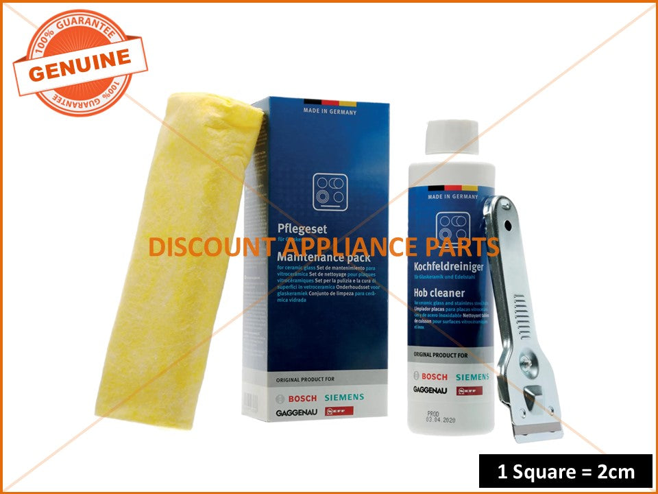 GENUINE BOSCH CERAMIC GLASS AND INDUCTION COOKTOP MAINTENANCE PACK FOR ...