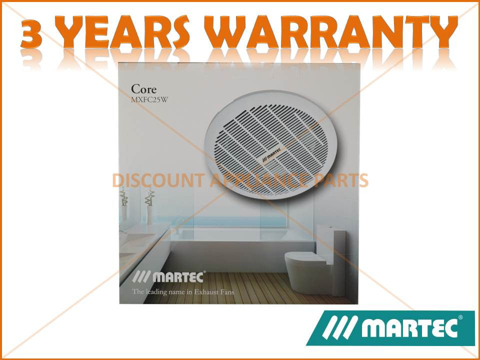 MARTEC 250MM ROUND CORE WHITE EXHAUST FAN PART # MXFC25W – Discount ...