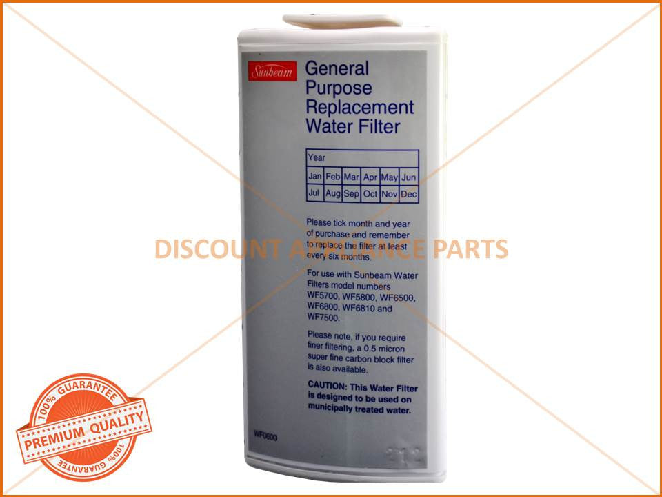 SUNBEAM GENERAL PURPOSE WATER FILTER PART # WF0500 WF0700 – Discount ...